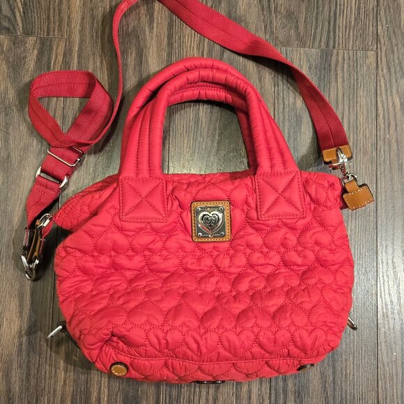 Brighton | Bags | Brighton Heart To Heart Red Kayden Quilted Nylon ...